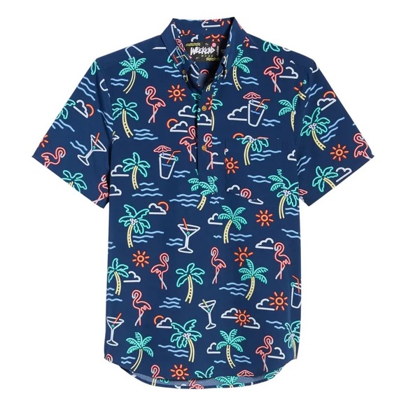 chubbies | Shirts | Chubbies The One Man Wolfpack Short Sleeve Popover Top | Poshmark